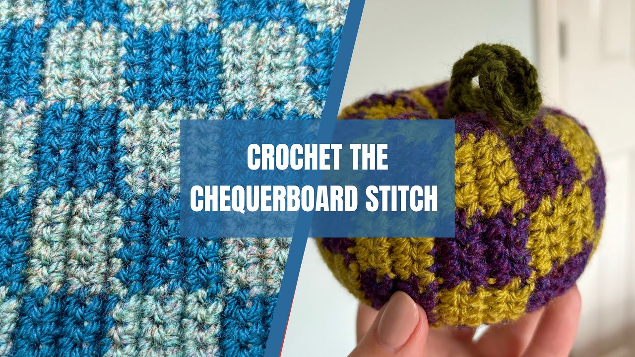 Crochet chequerboard, Crochet checkerboard, how to crochet checks - YouTube