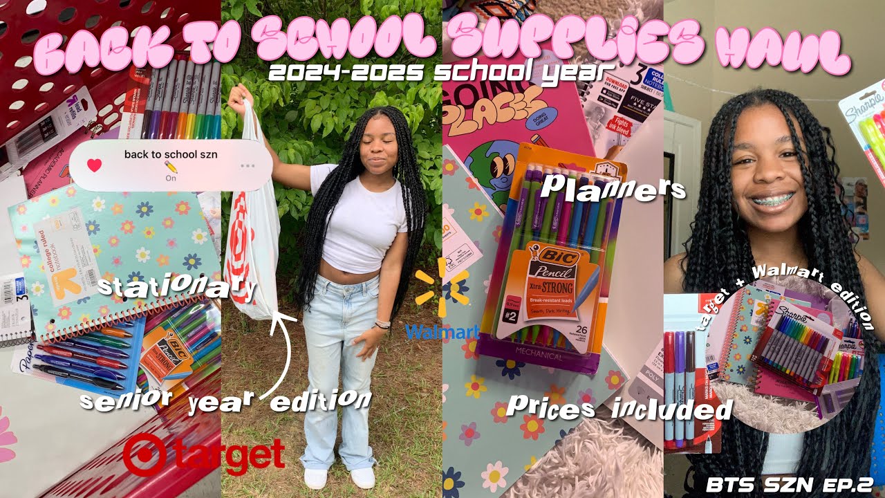 BACK TO SCHOOL SUPPLIES HAUL 2024 |target,walmart, etc!| *senior year ...