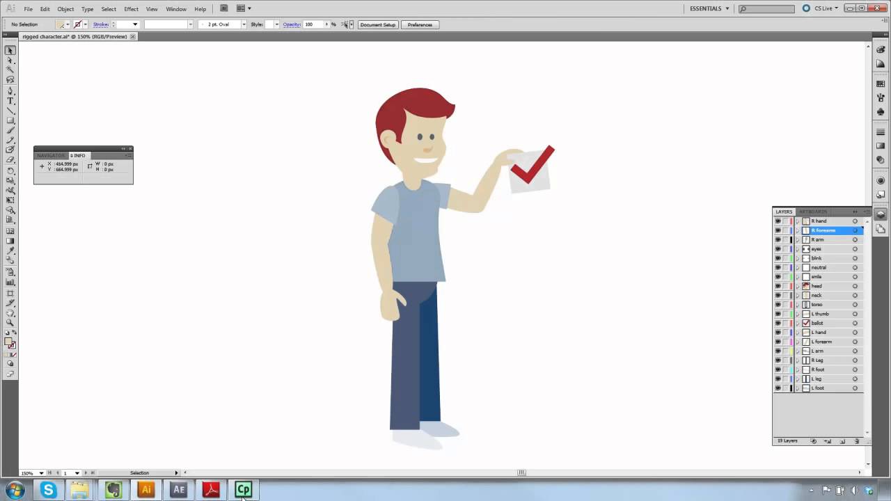 Illustrator - Prepping Character for After Effects - YouTube