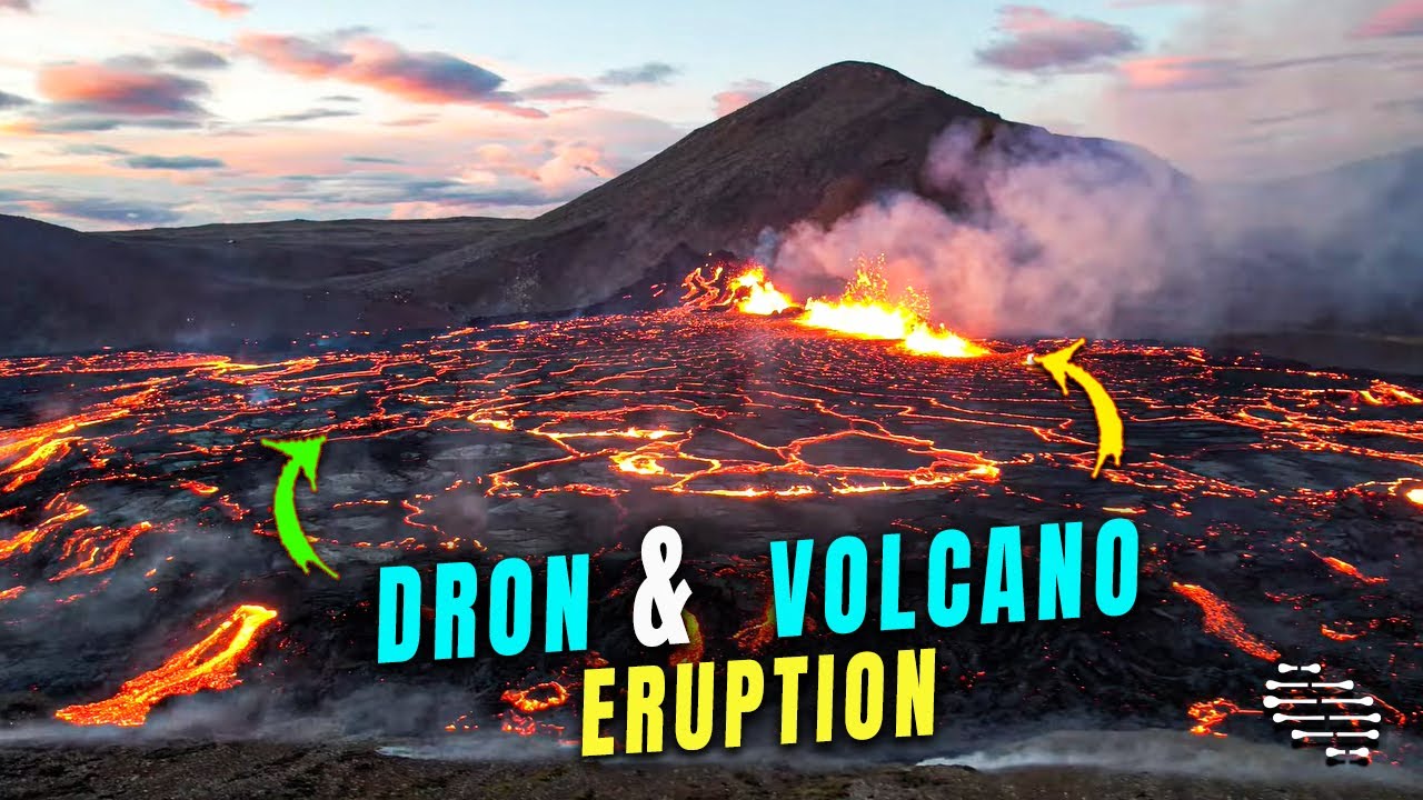 Drone Footage of Volcano Eruption - YouTube