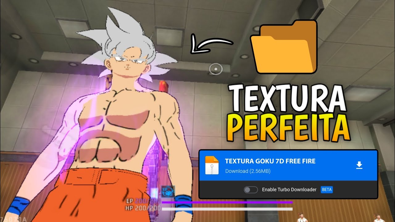 SAIU! COMO INSTALAR A TEXTURA 7D DO GOKU NO FREE FIRE SEM ERRO - YouTube