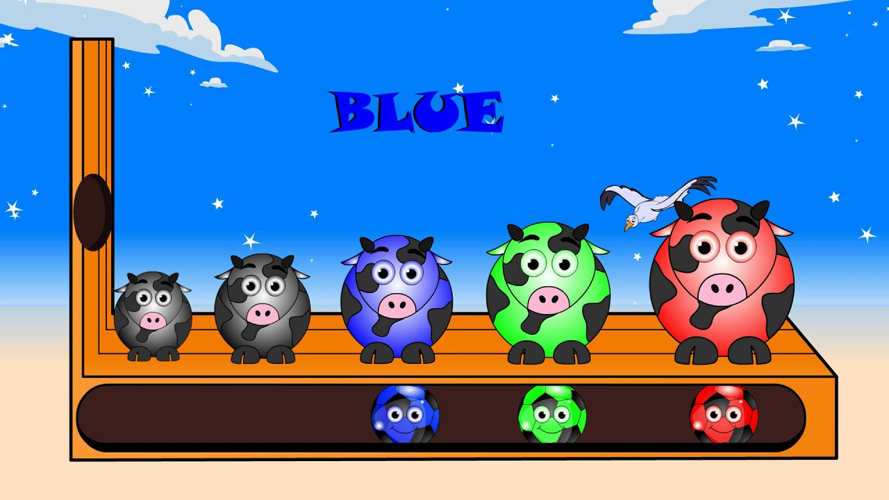 Learn Colors with Wooden Xylophone colorfull Cow Soccer Balls for kids ...