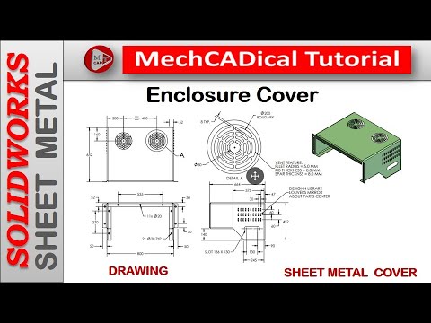 Enclosure Cover with Drawing in SolidWorks Sheet Metal - YouTube