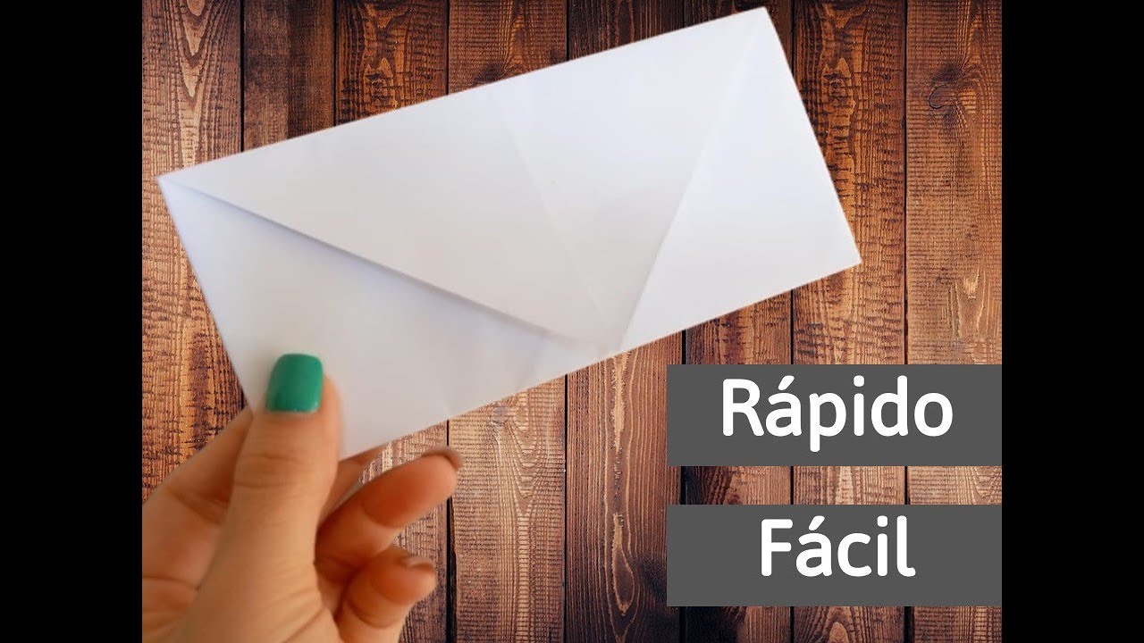 Como hacer un SOBRE para CARTAS SOBRE de PAPEL Fácil Rápido - YouTube