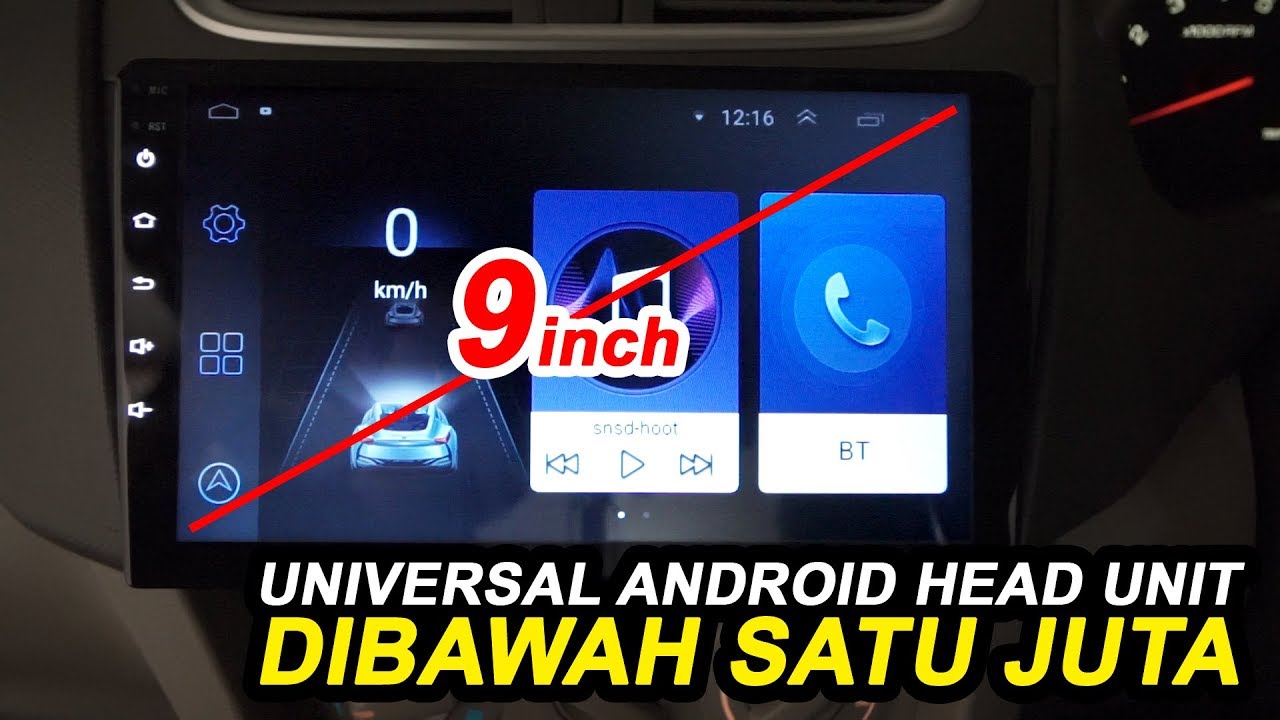 Universal Android Head Unit 9 inch - YouTube