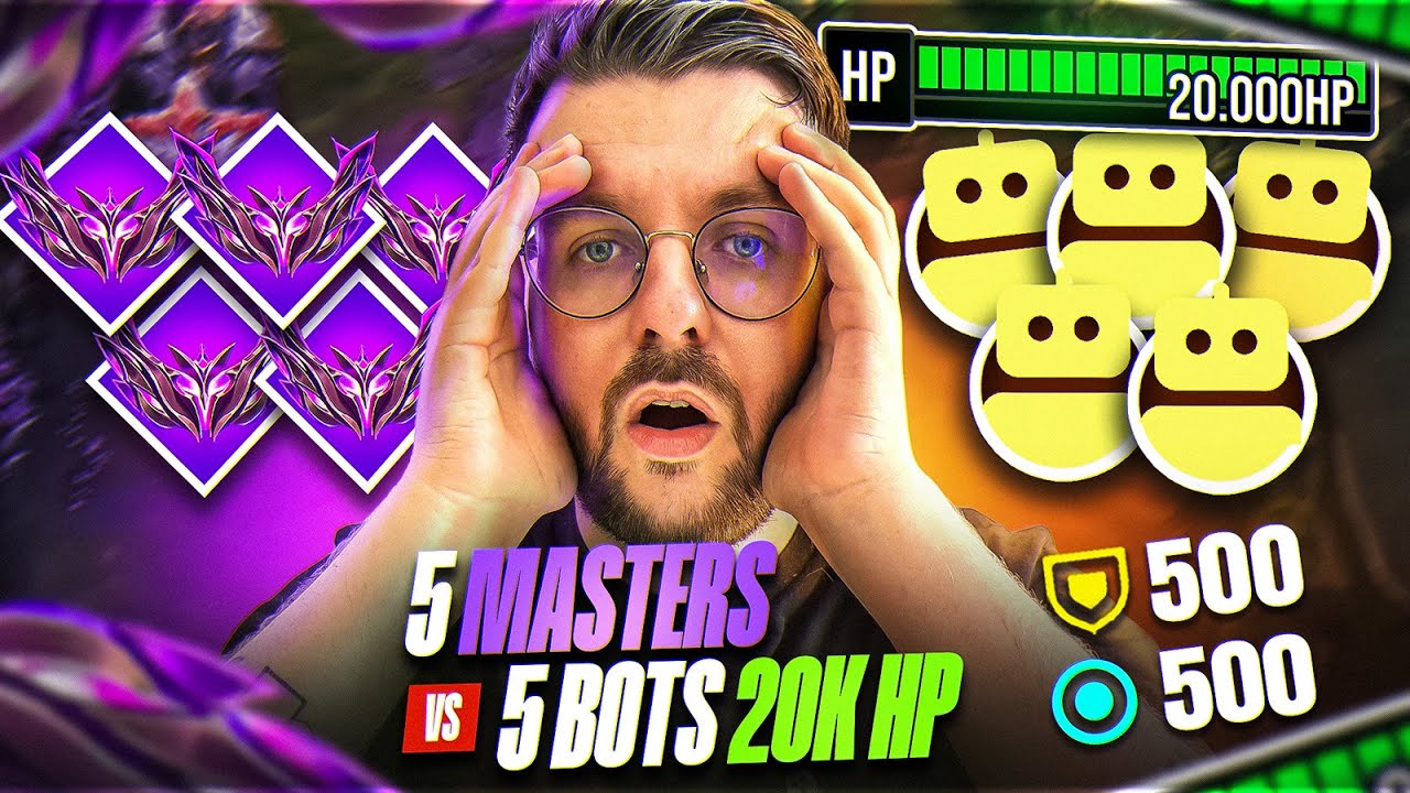 5 MASTER CONTRE 5 BOTS AVEC 20K HP & 500 ARMOR/RM ! ILS SE FONT ...