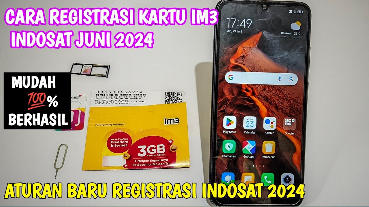 CARA REGISTRASI KARTU IM3 INDOSAT 2024 | ATURAN BARU REGISTRASI INDOSAT ...