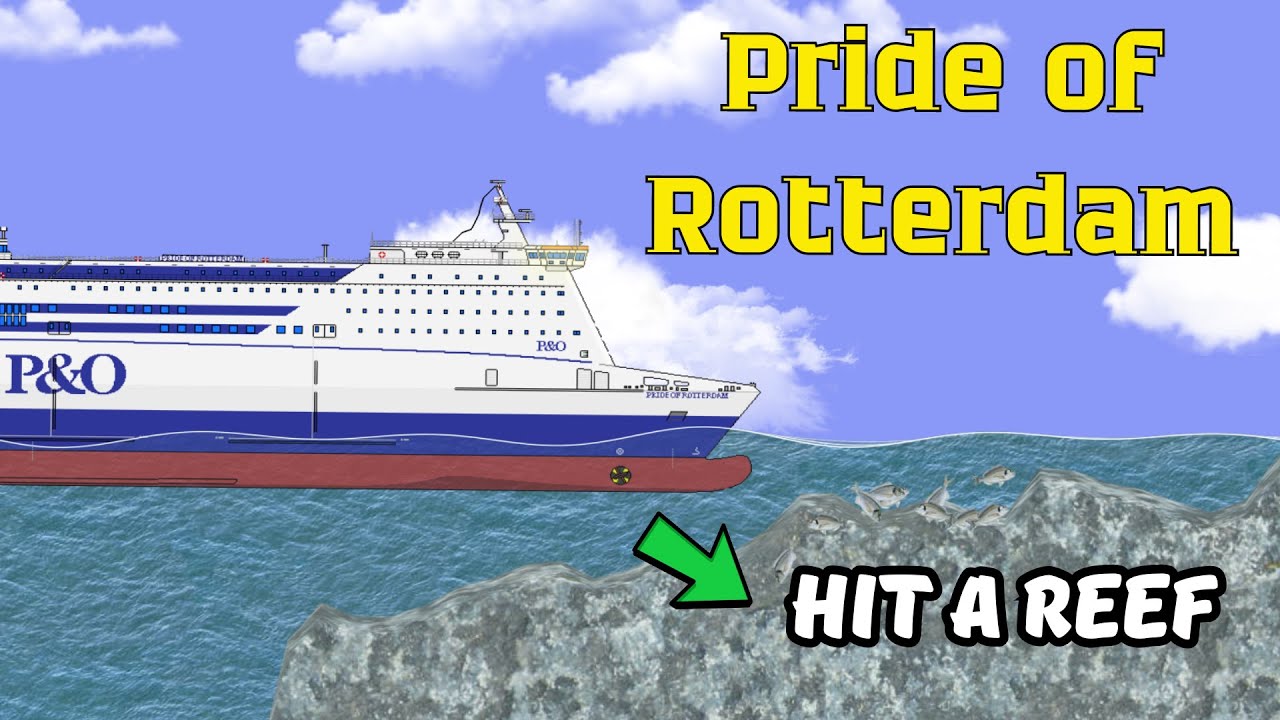 Pride of Rotterdam hit a Reef in Floating Sandbox - YouTube