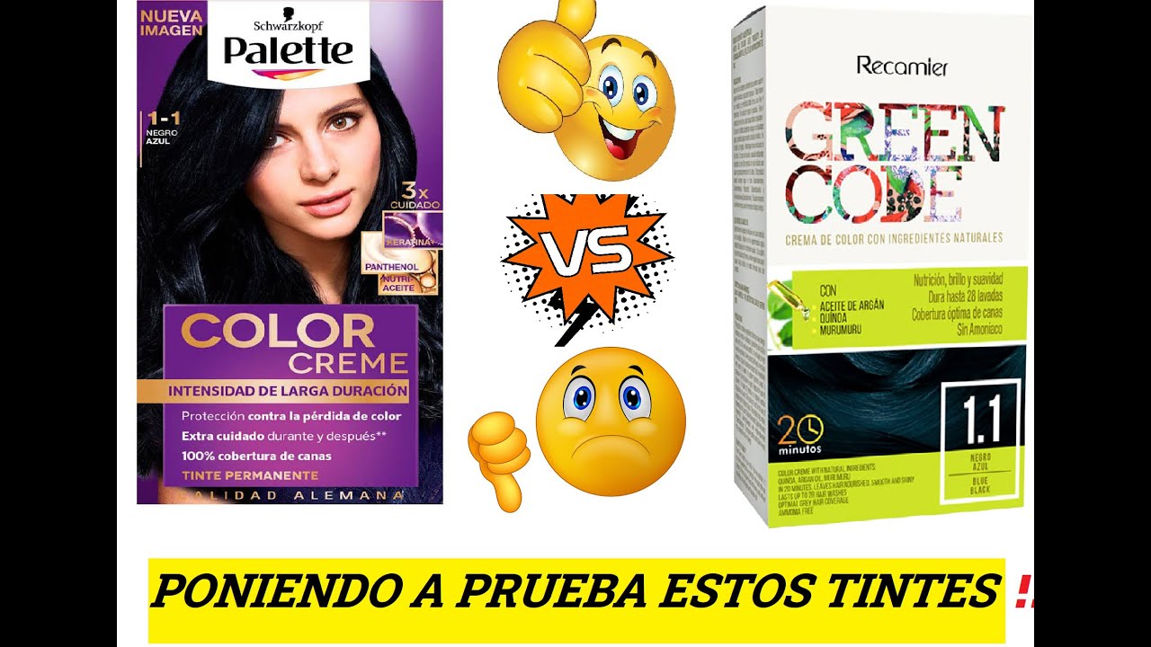 PONGO A PRUEBA ESTOS TINTES+MI CABELLO QUEDÓ NEGRO AZABACHE! - YouTube