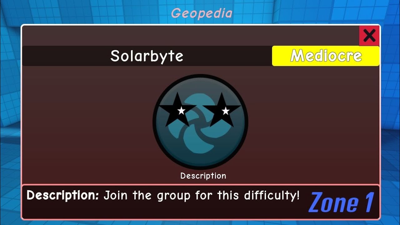 How to get SOLARBYTE in FIND THE GEOMETRY DASH Difficulties Roblox Zone 1 - YouTube