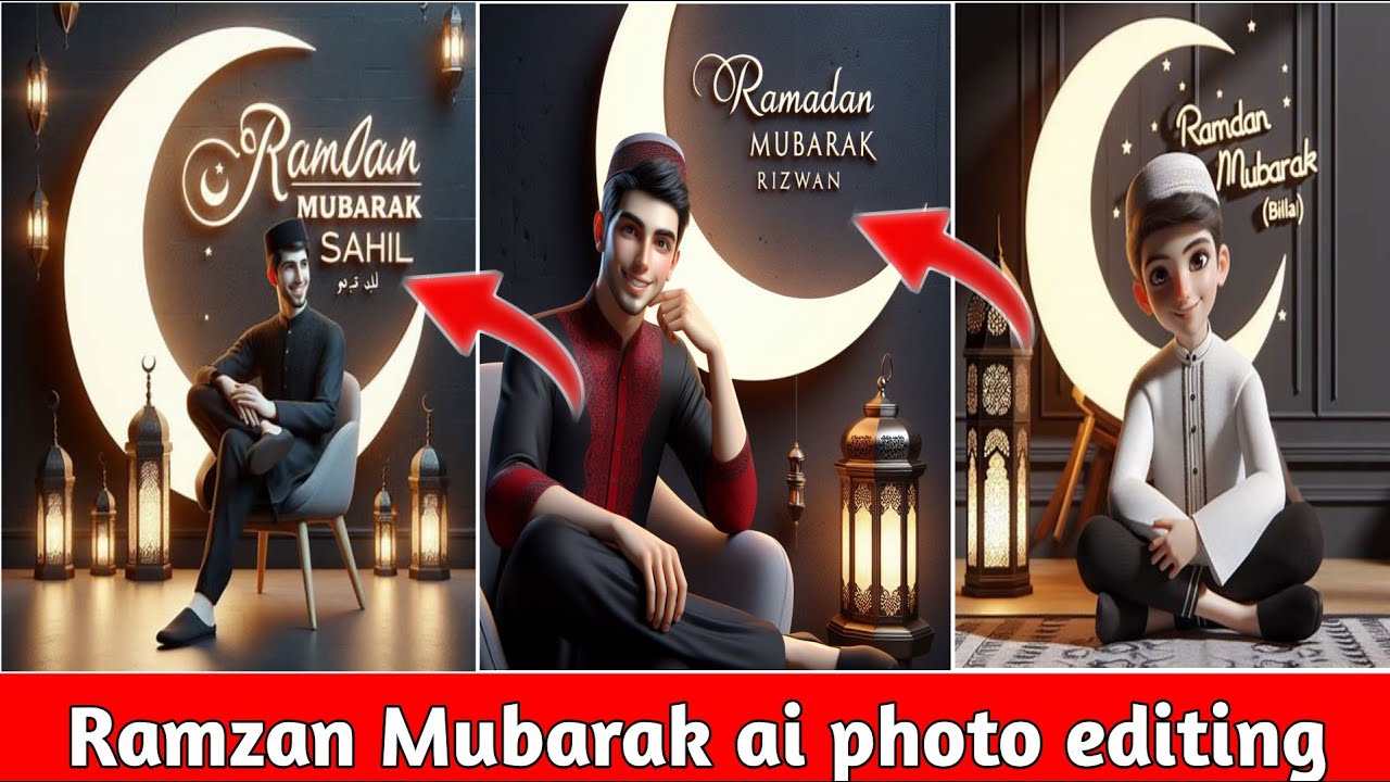 Ramzan Mubarak Boy ai photo editing | trending Ramzan ai images | bing image creator tutorial ...