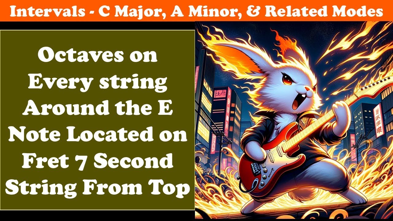 Octaves on Every string Around the E Note Located on Fret 7 Second ...