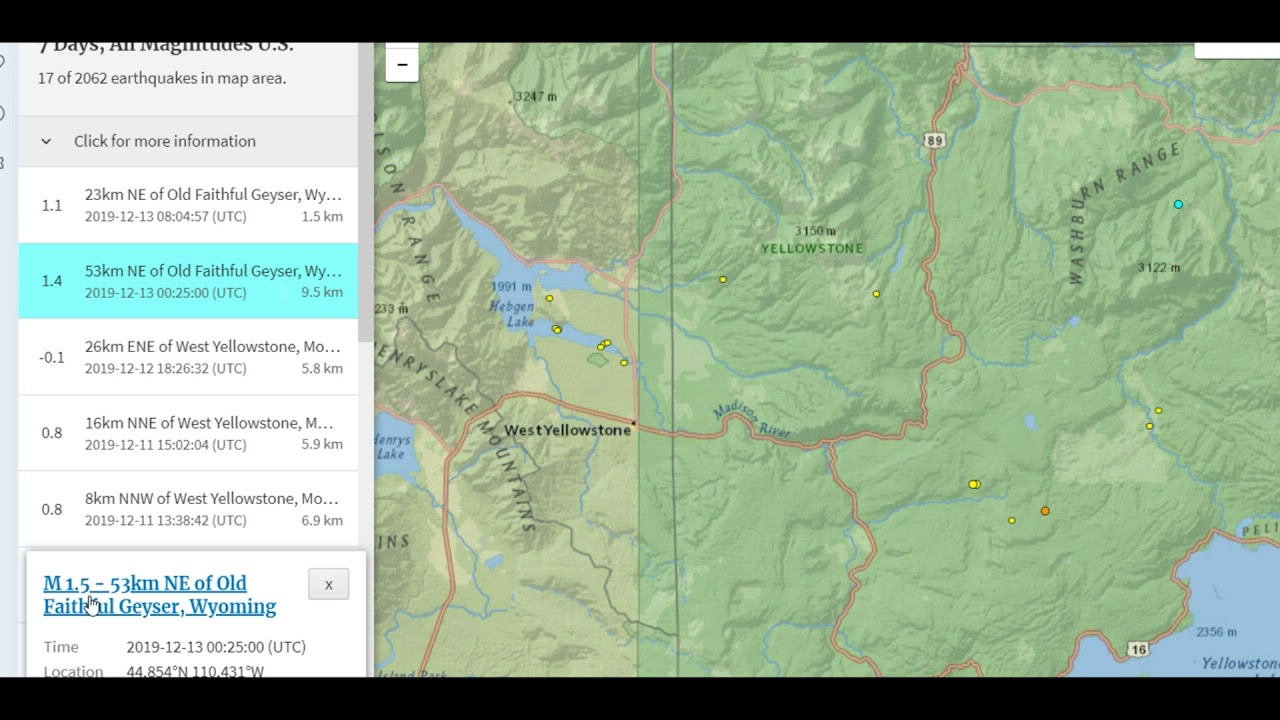 12-13-19 Yellowstone Supervolcano is a Shaking Magma Movement Eastward ...