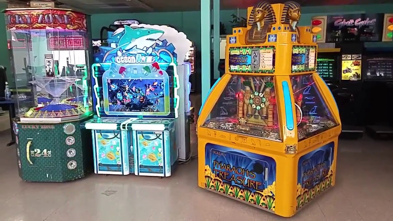 Pharaohs Treasure 4 Way Coin Pusher - YouTube