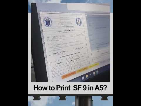 How to print SF9 in A5 paper