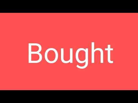 Bought meaning in telugu and english - YouTube