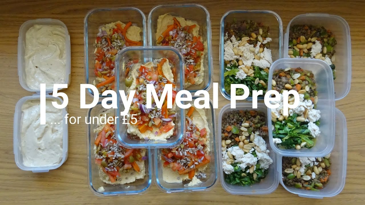 5 Day Meal Prep for under £5 - YouTube