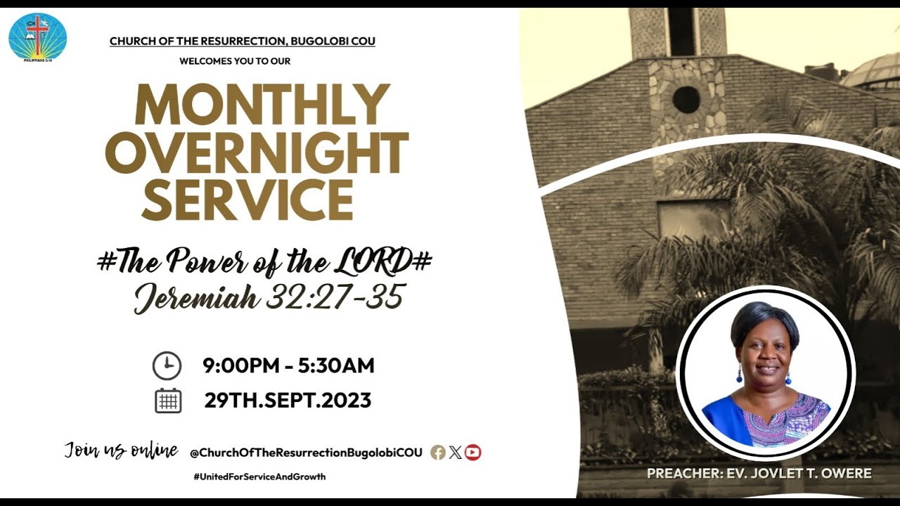 Monthly Overnight Service | Mrs. Jovlet T. Owere | 29.09.2023 - YouTube