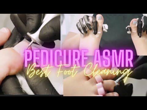 ASMR: Pedicure, relaxing foot cleaning and massage