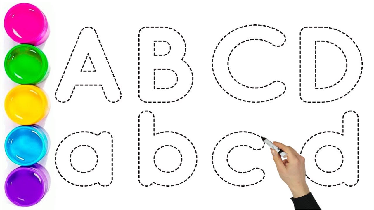 Let's Learn to Draw and Paint ABCD for Kids // Easy Step by Step ...