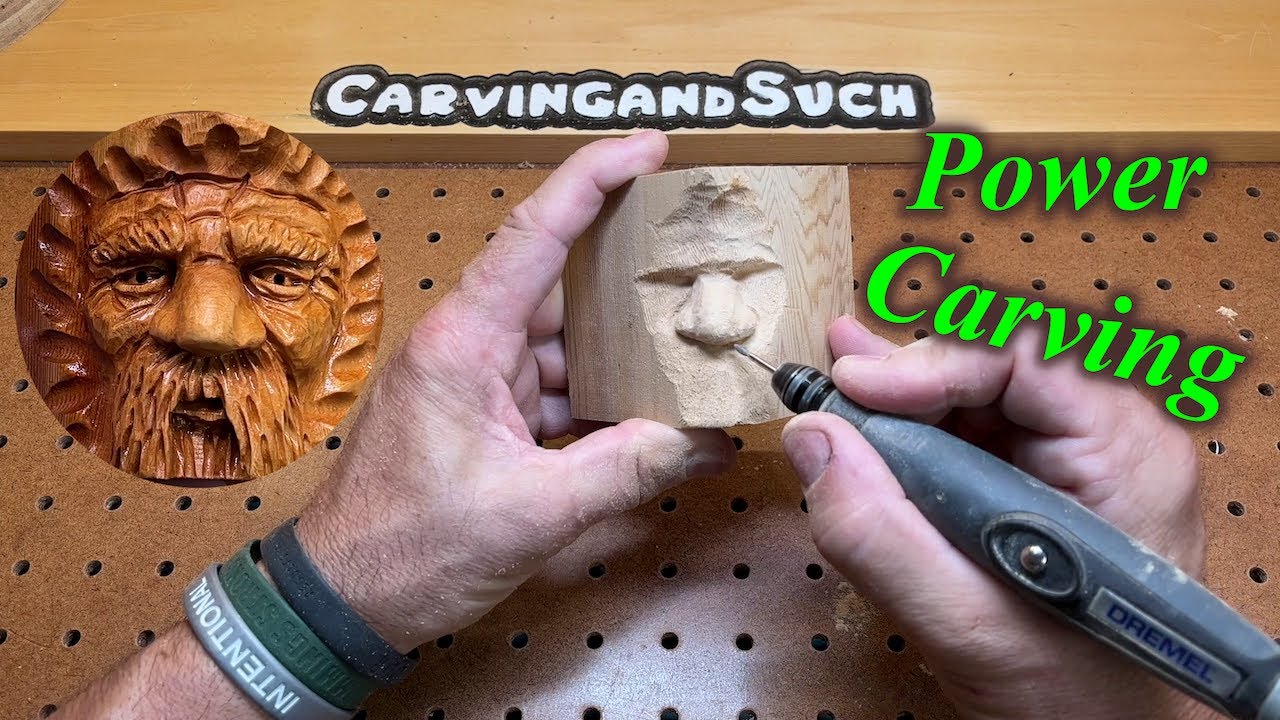 HOW TO POWER CARVE A NOSE using cedar wood and Dremel-Kutzall - YouTube