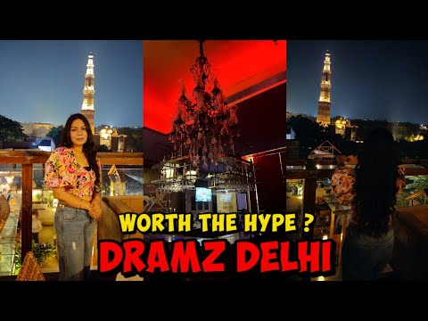 The only Dramz cafe from where the Qutub Minar is visible in New Delhi || Cafes and food