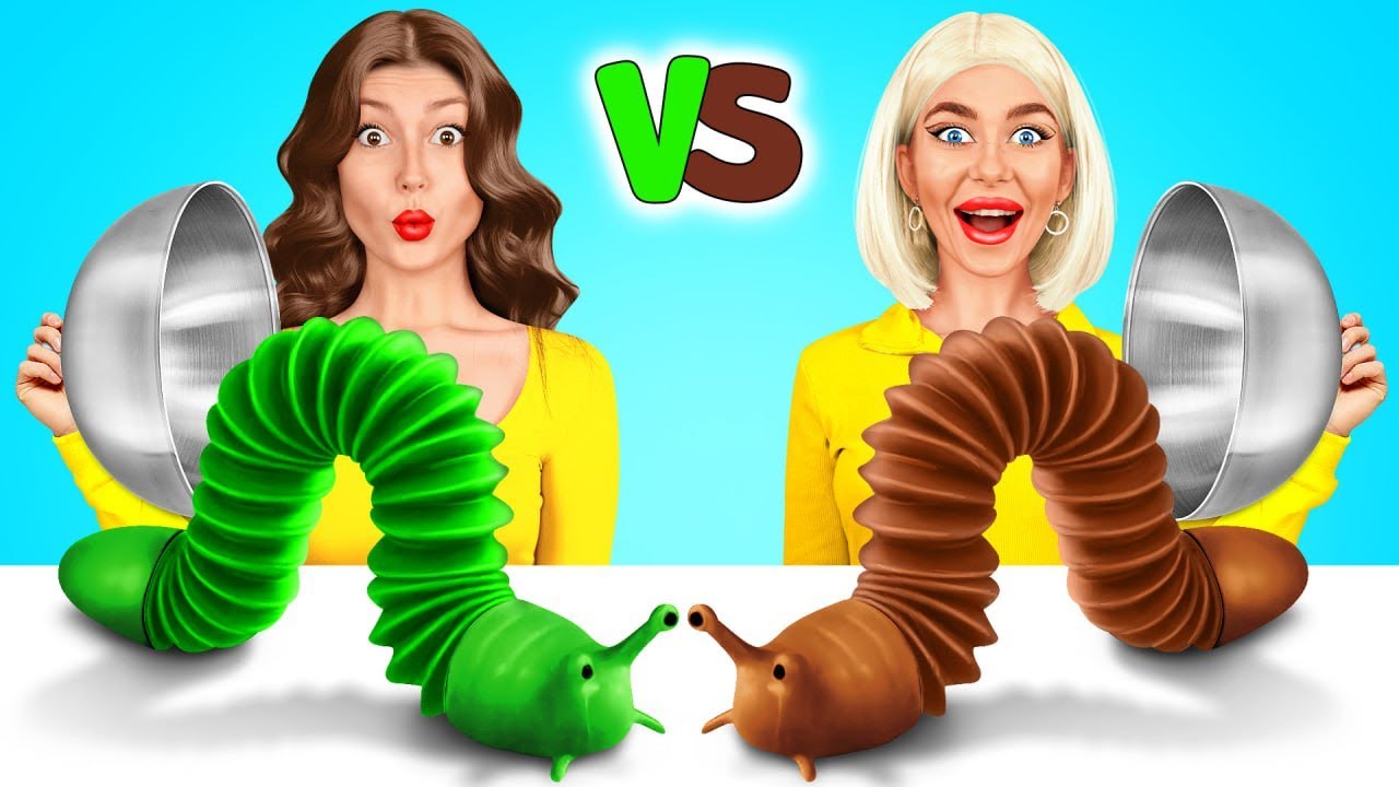 Chocolate Vs Real Food Challenge | Chocolate Food Cooking Competition ...