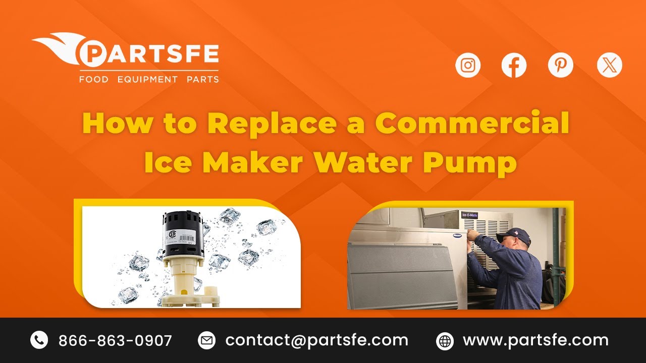 How to Replace a Commercial Ice Maker Water Pump | PartsFe - YouTube