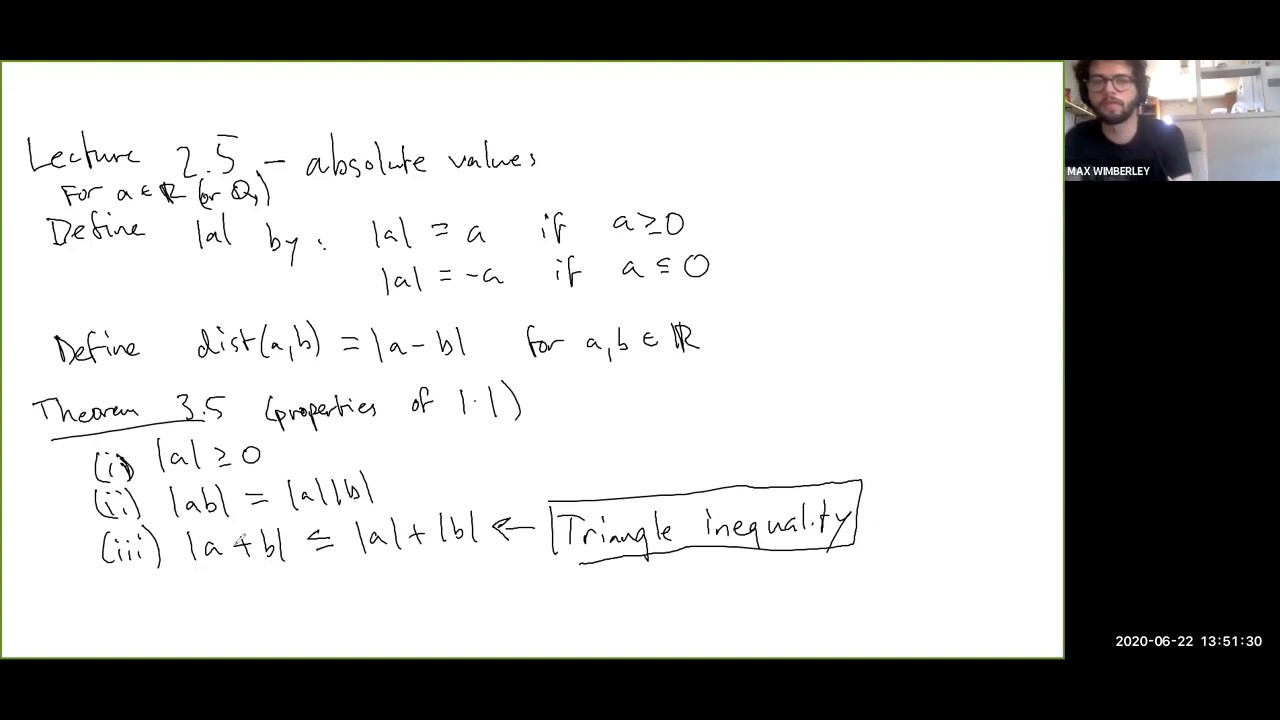 Lecture 2.5 - Absolute Values - YouTube
