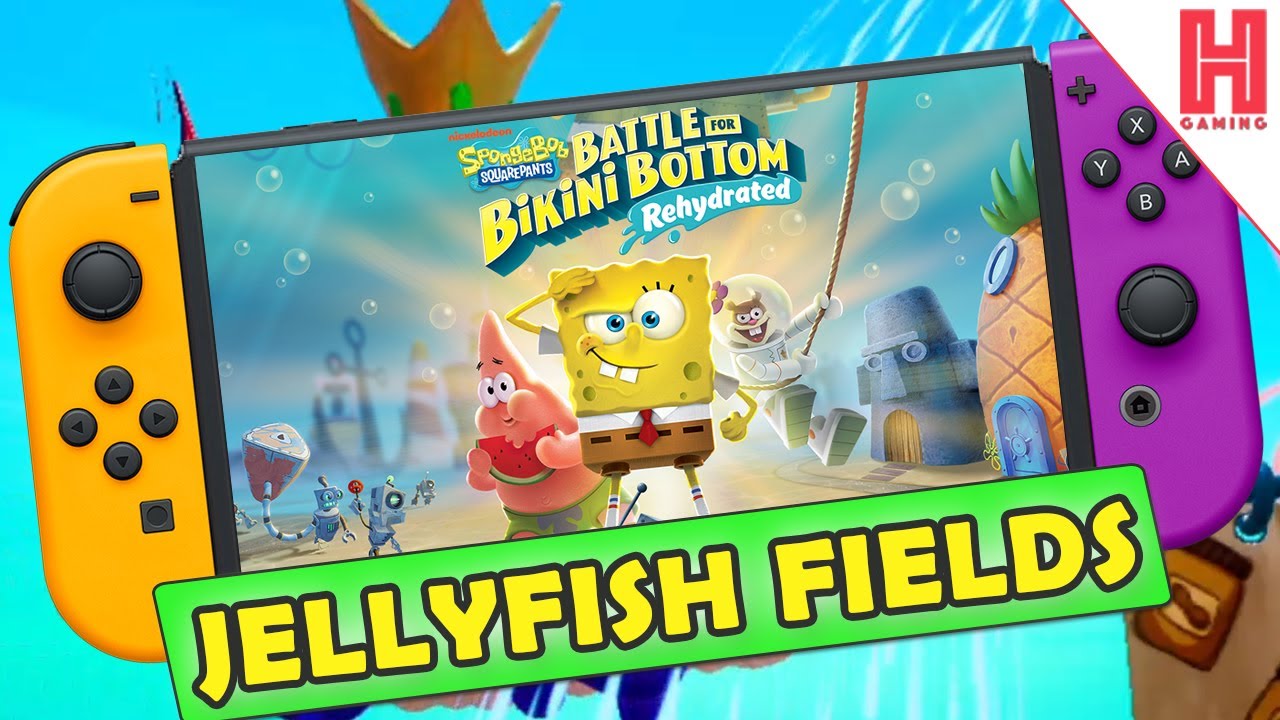 Sponge Bob Square Pants Game Switch - Jellyfish Fields Gameplay - YouTube