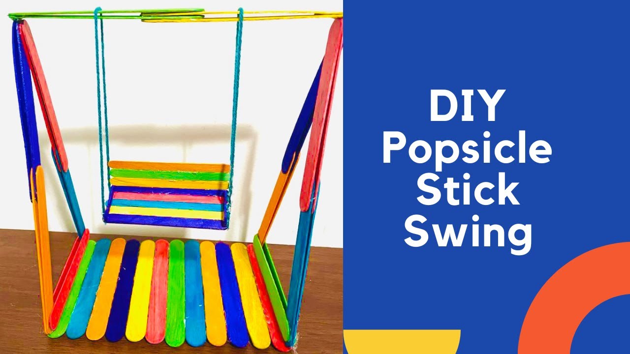 DIY Popsicle stick Swing - YouTube