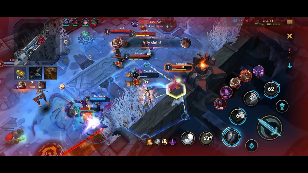 League Of Legends: Wild Rift - ARAM Mode 47 - Camille Gameplay - YouTube