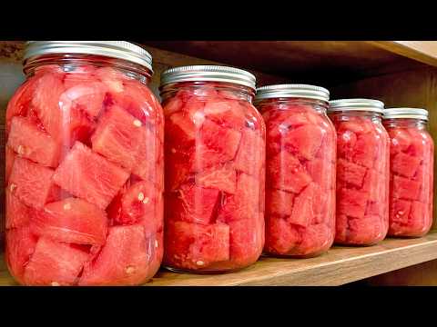 Taze karpuzu kavanozlarda saklıyorum ve aylarca dayanıyor! 🍉