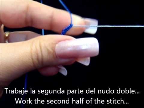 Frivolite-Tatting-Lesson 37 dizzy double stitch - YouTube