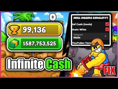 (New) Drill Digging Simulator script. Inf Cash and Auto Wins! - YouTube