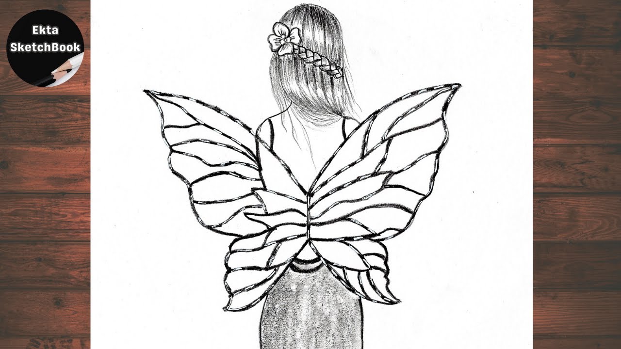 How to draw a fairy || Step by step Pencil Sketch for beginners ...