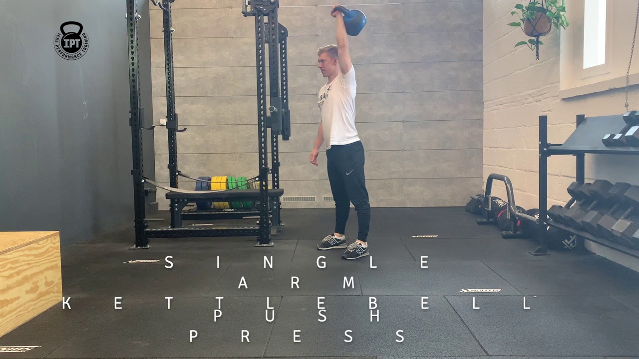 Single Arm Kettlebell Push Press - YouTube