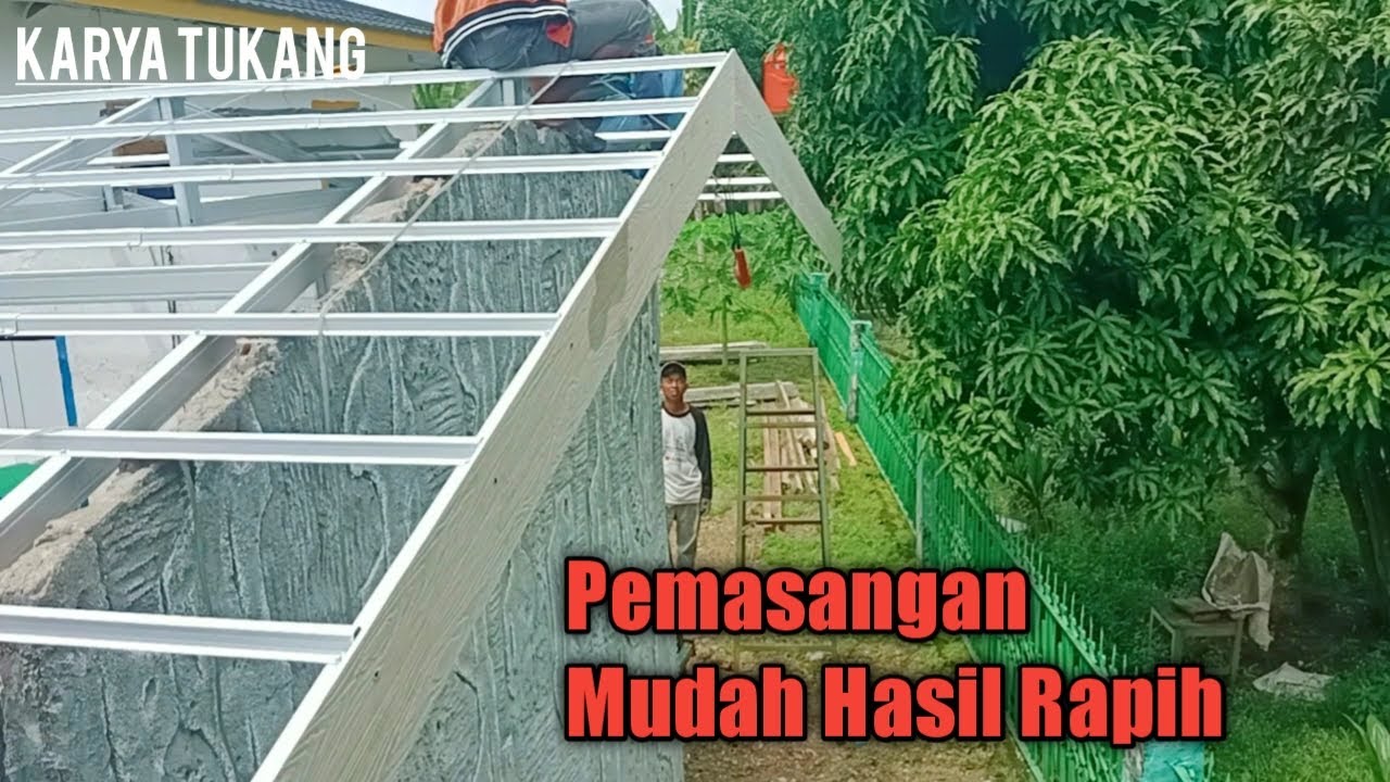 Teknik Mudah Dan Cepat Memasang Lisplang GRC Motif Serat kayu Pada ...