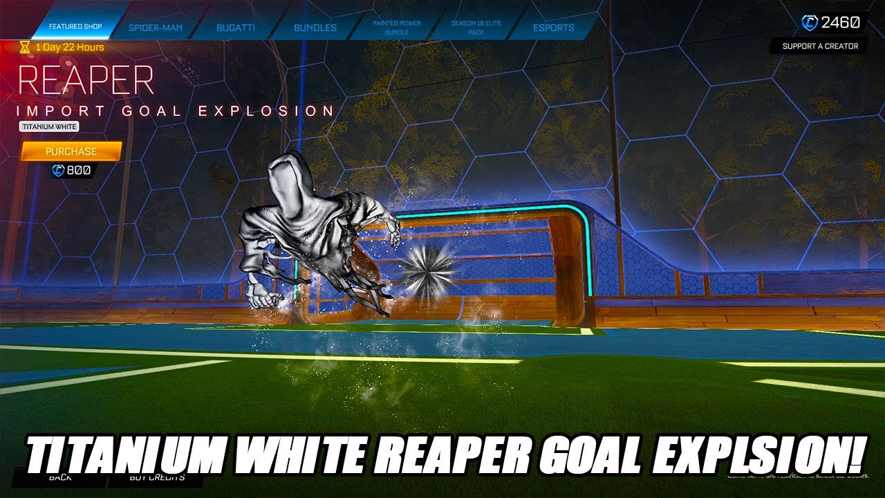 Titanium White Reaper Goal Explosion In The Rocket League Item Shop ...