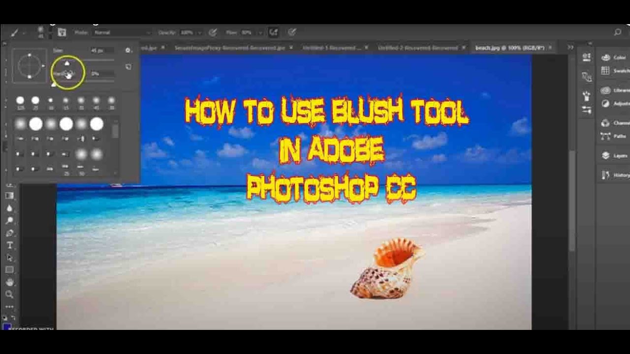 How to use brush tool in adobe Photoshop cc - YouTube