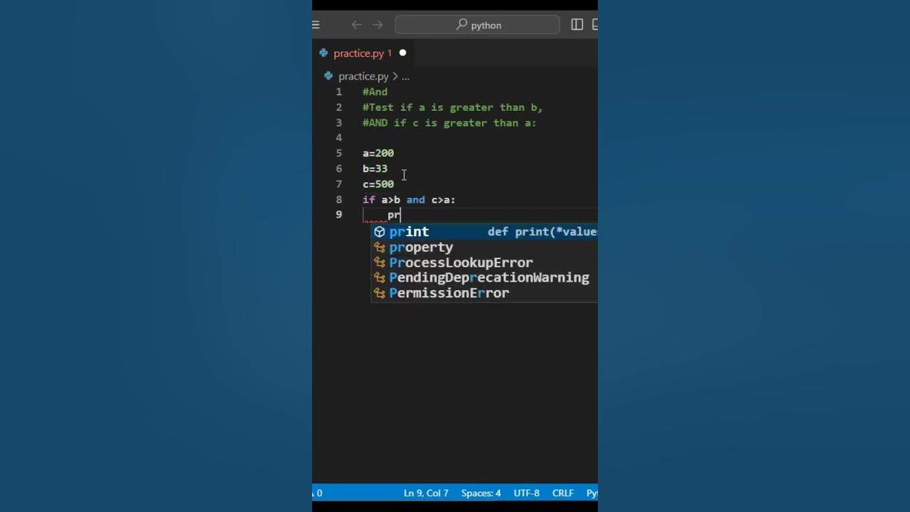 And Python Coding Codes Code Pythoncoding Shorts Youtube