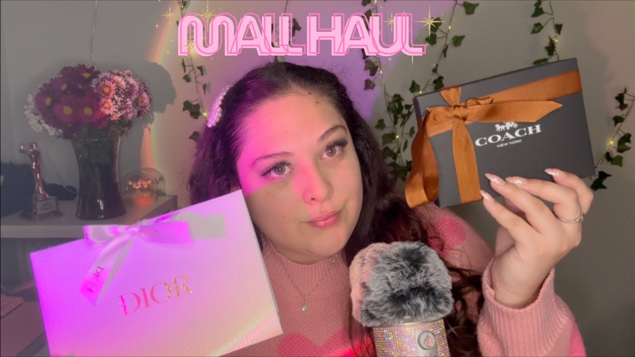 ASMR Mall Haul + New Coach Unboxing 💗 - YouTube