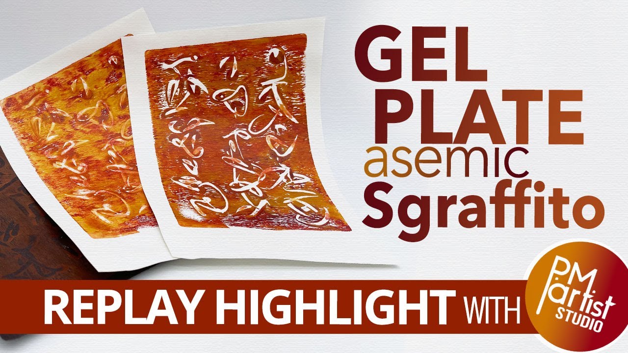 Gel Plate Printing Asemic Script Writing - YouTube