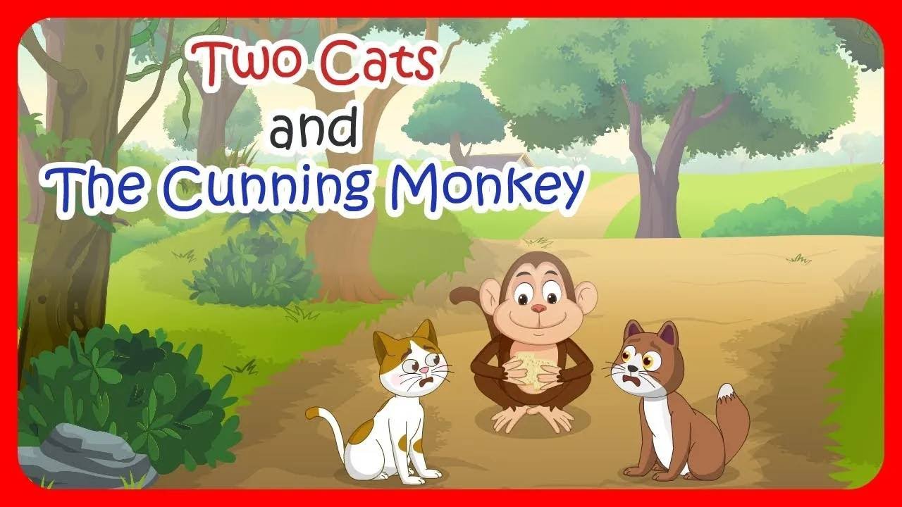 Two Cats and The Cunning Monkey | English Moral Stories | Panchatantra Stories | Bedtime Stories ...