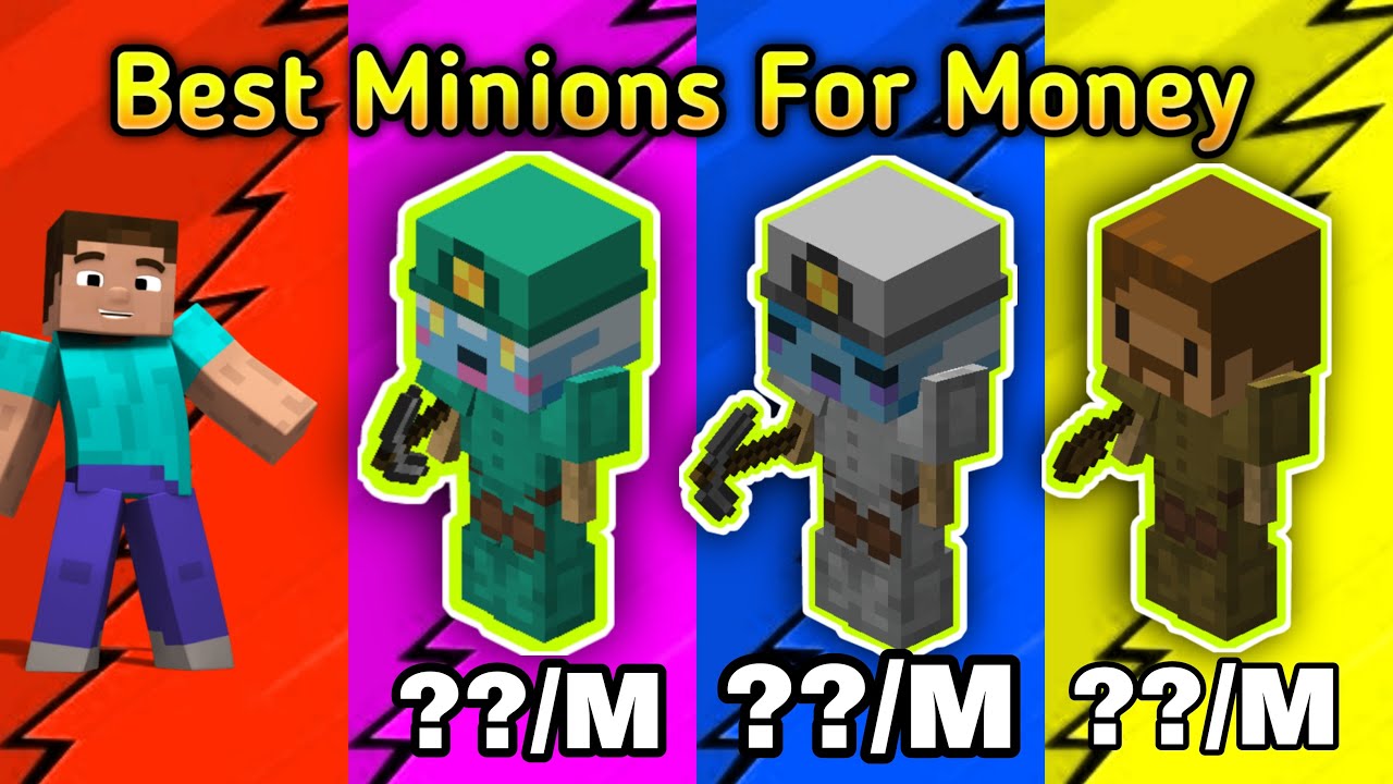 Best Money Making Minions in Redesky skyblock 🤑 || Minions jo paisa da ...