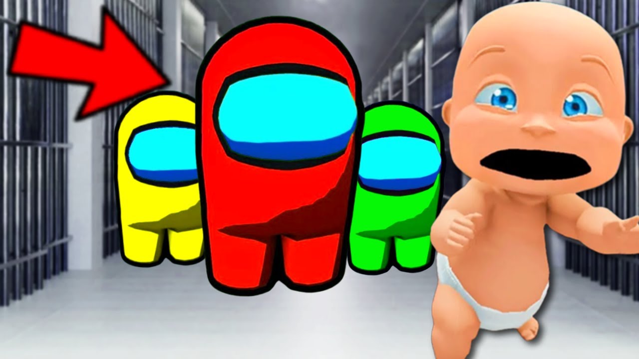 Baby Escapes AMONG US PRISON! - YouTube