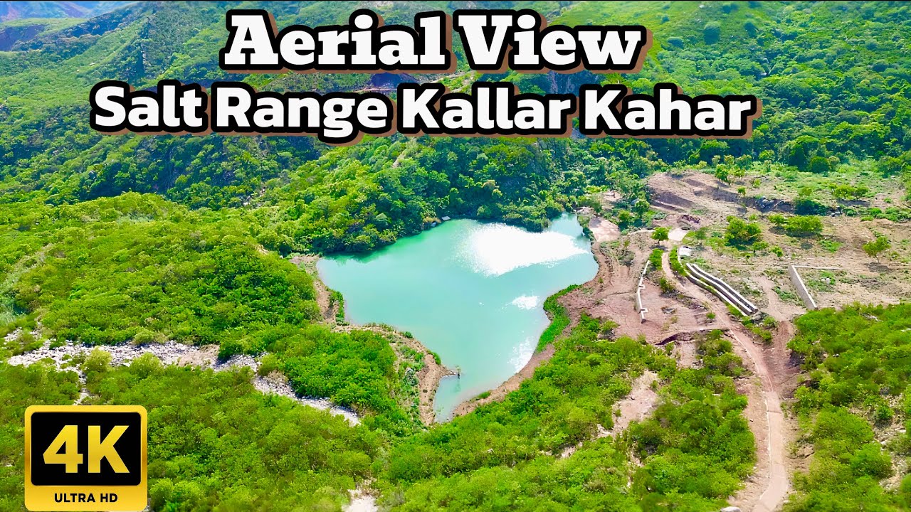 Aerial View of Most Beautiful Salt Range, Kallar Kahar, Pakistan -A ...