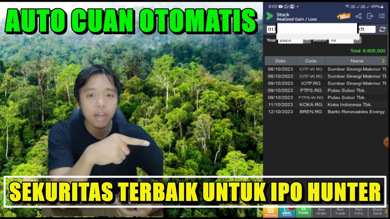 Sekuritas terbaik untuk IPO hunter dan Swing trading saham Kenceng lengkap auto cuan tanpa ...