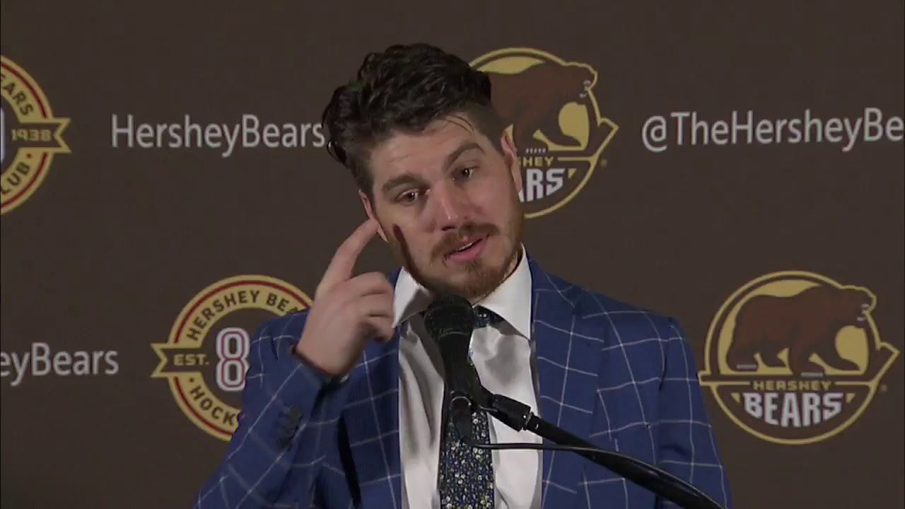 Syracuse Crunch at Hershey Bears - Post Game Interview with Chris Bourque - YouTube