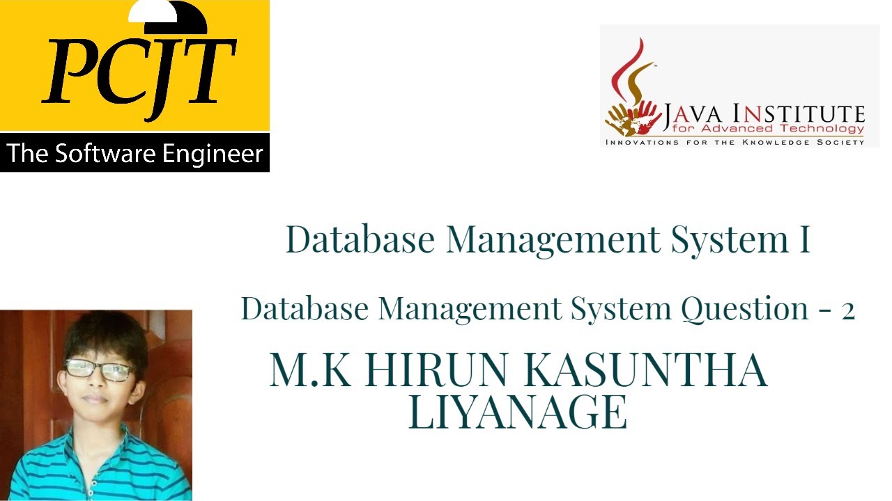 Data Base Task 02 How To Create Tables 1st Year Java Institute 7196